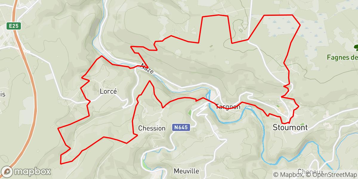 ExtraTrail Stoumont Zwart. 30km en 1054D+ hoogtemeters in Stoumont