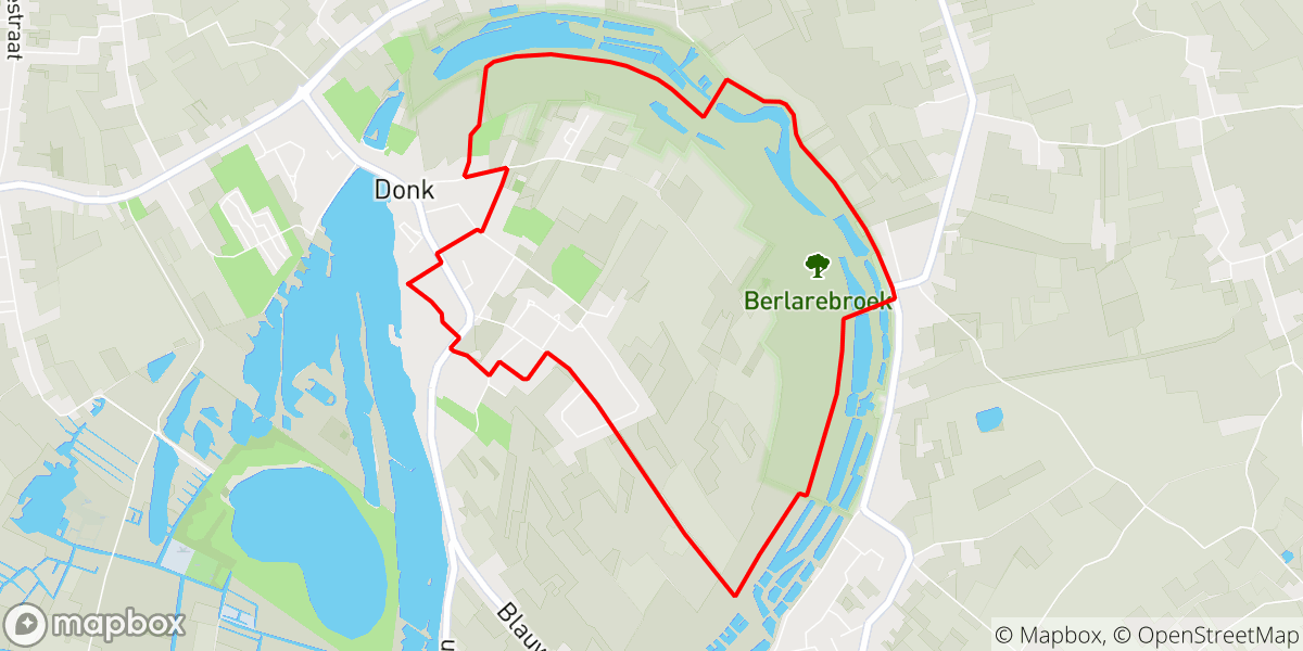 Loopomloop Berlare - blauw. 7km en 0D+ hoogtemeters in Berlare