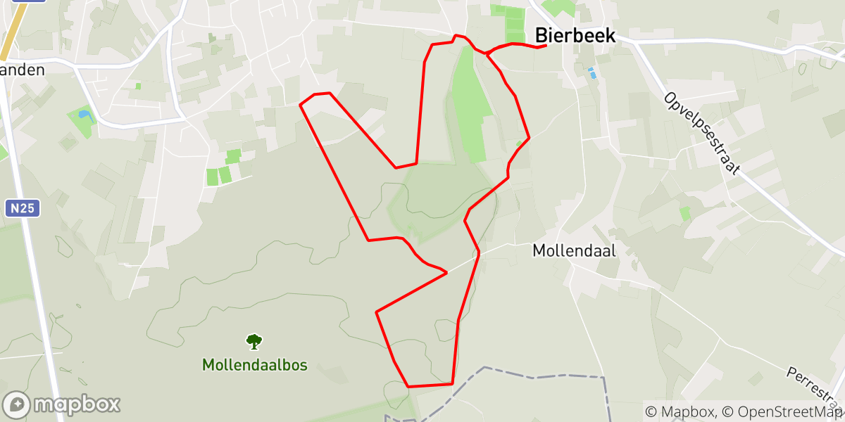 Loopomloop Bierbeek - blauw. 9km en 88D+ hoogtemeters in Bierbeek