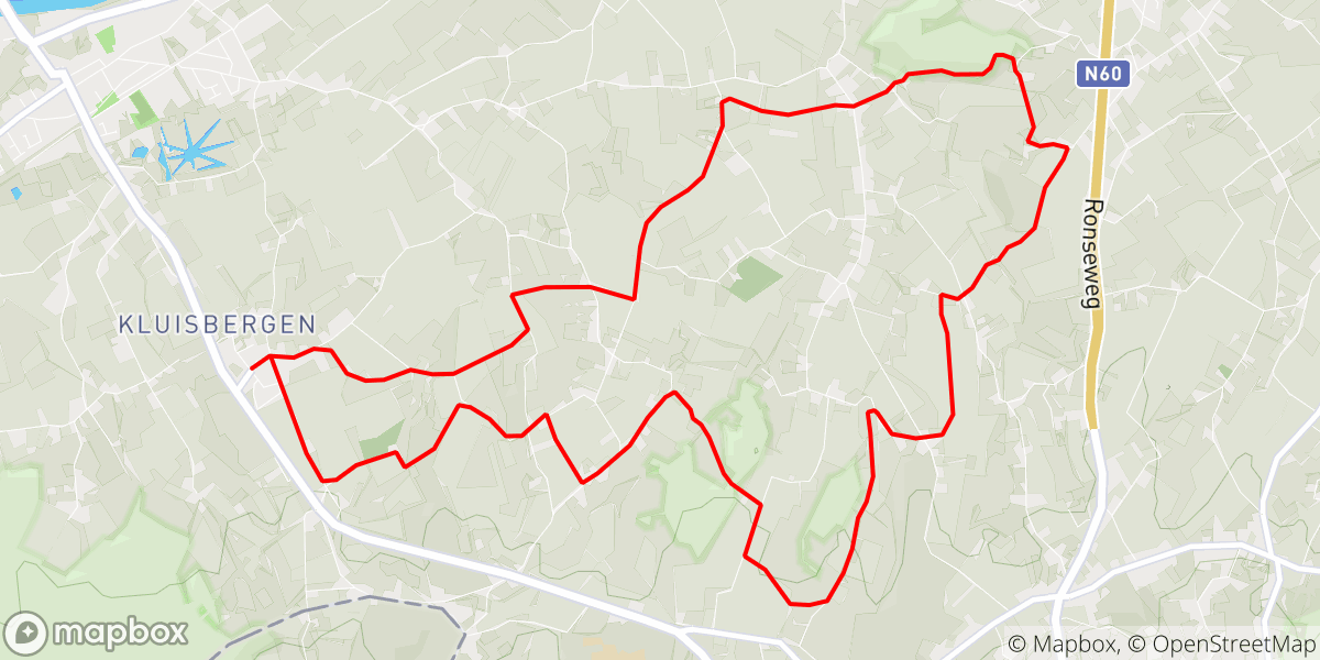 Panorama Wandelroute. 16km en 438D+ hoogtemeters in Kluisbergen